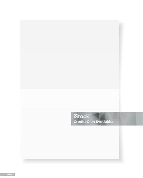 디자인을 위한 그림자 템플릿 흰 종이의 빈 A4 시트 설정 벡터 일러스트 0명에 대한 스톡 벡터 아트 및 기타 이미지 0명