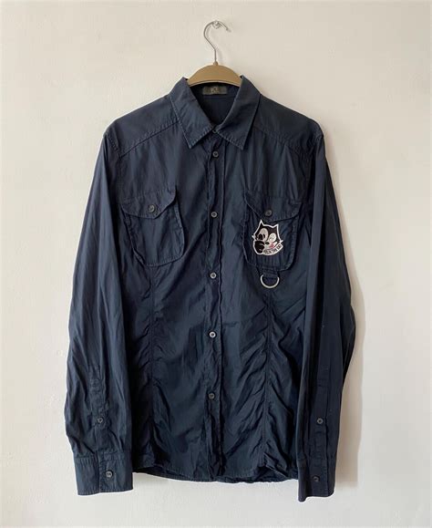 Iceberg History Felix The Cat Patch Shirt Button Up Etsy