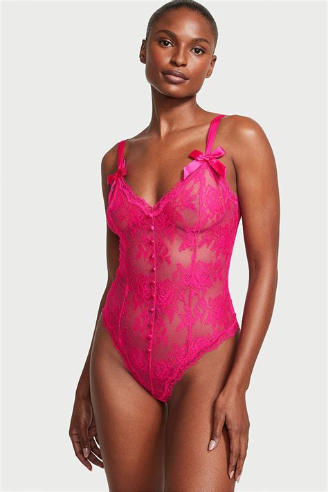 Buy Victorias Secret Archive Lace Triangle Bodysuit From The Victoria