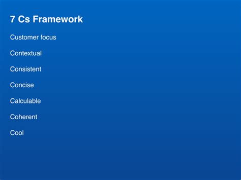 7 C Framework For A Successful Digital Product Ppt