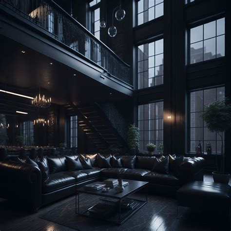 Black Living Room Loft Casas Luxuosas Casas De Luxo Lar Dos Sonhos