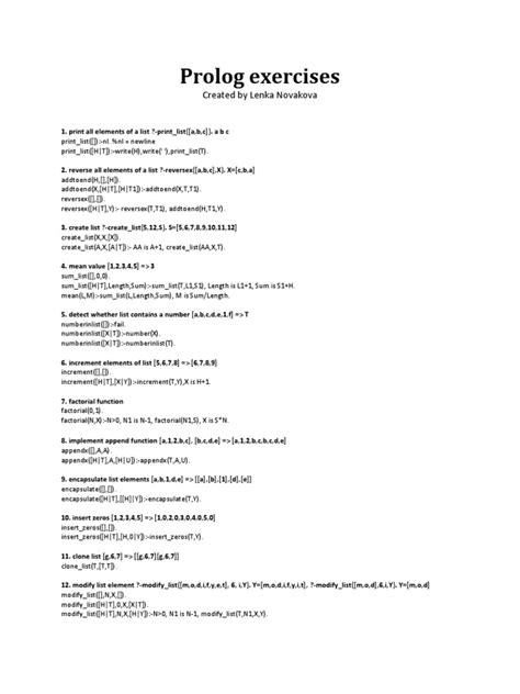Prolog Exercises Pdf Pdf