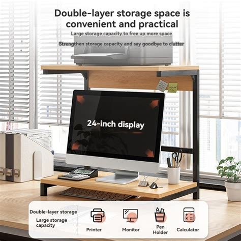 Computer Elevation Display Bracket Base Bracket Storage Printer Storage Rack Unitop
