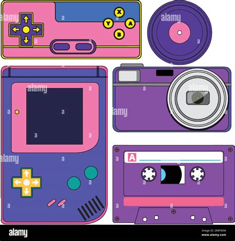 Set Of Retro Object Illustration Stock Vector Image And Art Alamy