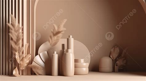 화장품으로 베이지 색상의 3d 렌더링 화장품 프레젠테이션을 위한 3d 렌더링 연단 배경 프리미엄 사진 고화질 사진 사진 배경 일러스트 및 사진 무료 다운로드 Pngtree