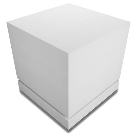 Premium Photo A White Cube With A Square Base And The Bottom Of It