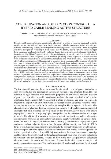 Pdf Configuration And Deformation Control Of A Hybrid Cable Bending Active Structure