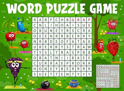 Word Search Puzzle Game Worksheet Template Download On Pngtree