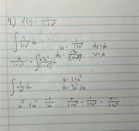 [calculus 2 Integration] I Tried Doing This Problem With Integration By Parts But My Answer Is
