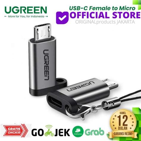 Promo Otg Ugreen Usb Type C Famale Cewek To Micro Usb Male Cowok Adapter Nakulastore Diskon