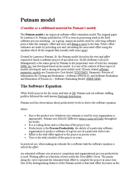 Putnam Model Mathematics Computing And Information Technology