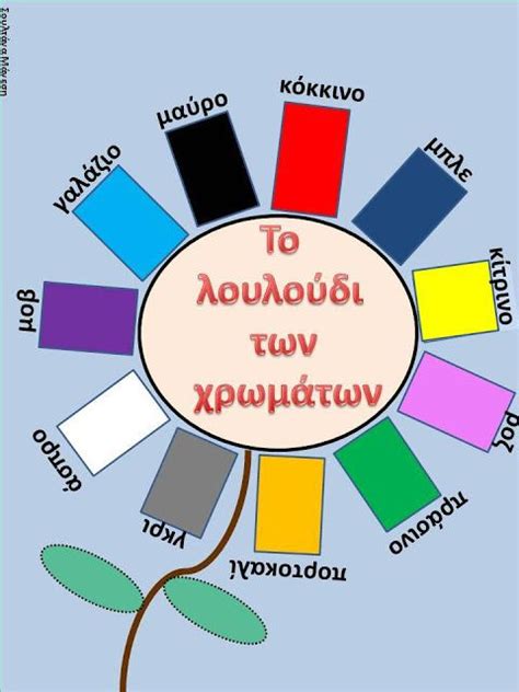 The Flower Color Greek Language Learning Learn Greek Greek Language