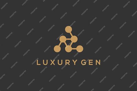 Premium Vector Particle Atom Logo Icon Modern Technology Science Symbol Rectangle Gen Shape