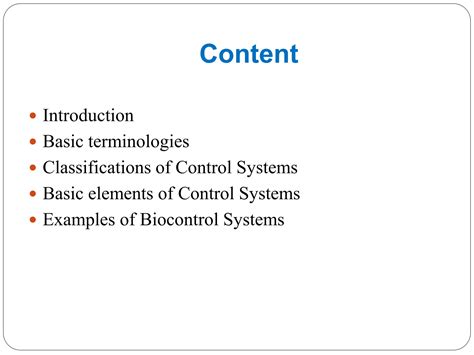 Introduction To Biocontrol Systems Lecture 1pptx