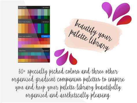 4 Procreate Color Palettes Gradient Procreate Color Palette Etsy Uk