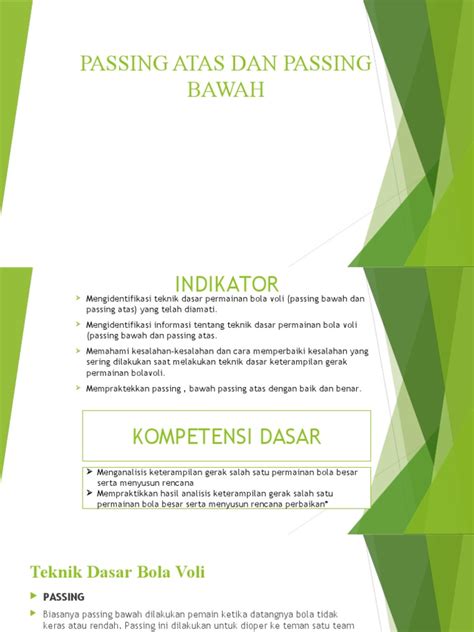 Passing Bawah Dan Passing Atas Pdf Olahraga And Rekreasi