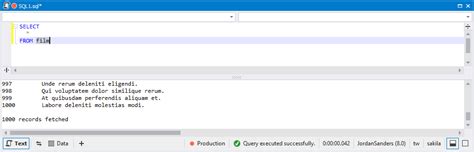 Sql Document Overview