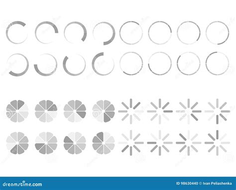 modern preloaders and progress loading bars vector illustration