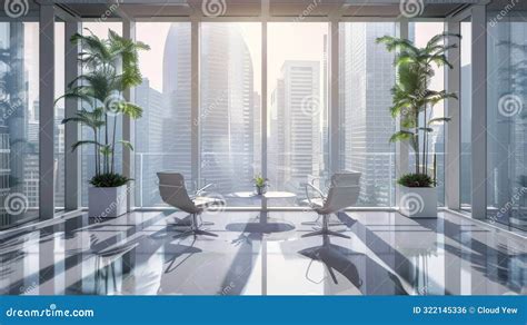 Corporate Scene With A Structured Layout Pattern Stock Illustration