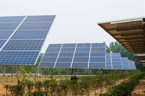 Photovoltaic Cell Array Stock Image Image Of Mountain 56341597