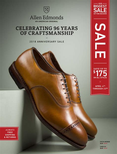 2018 Allen Edmonds Anniversary Sale By Allen Edmonds Shoe Corporation