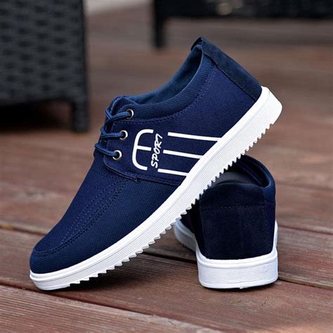 Luxury Fashion Casual Breathable Flat Canvas Basic Shoes For Men