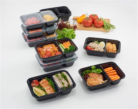 Mainstays 15pk 2 Compartment Meal Prep Food Storage Container Clear