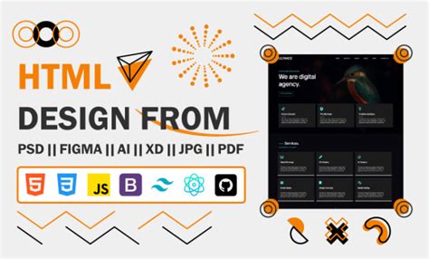 Convert Psd To Html And Figma To Html With Responsive Design Using Bootstrap By Mdbaki Fiverr