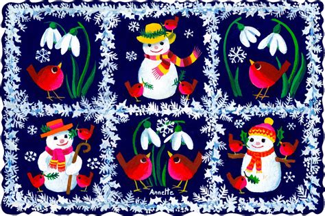 Snowdrops And Snowmen 50 Piece Mini Wooden Jigsaw Puzzle