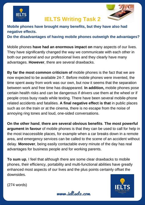 Ielts Writing Task 2 Ideas Mobile Phones Ielts Writing Ielts