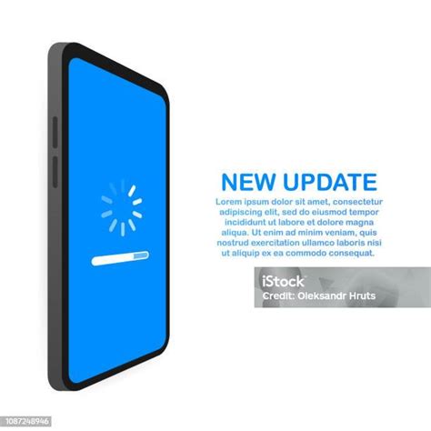 시스템 소프트웨어 업데이트 데이터 업데이트 화면에서 진행률 표시줄 함께 동기화 또는 벡터 일러스트 레이 션 다운로드에 대한 스톡
