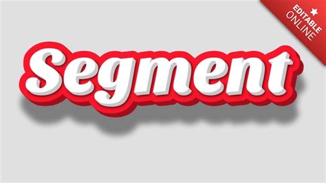 Segment Red White 3d Text Effect Generator