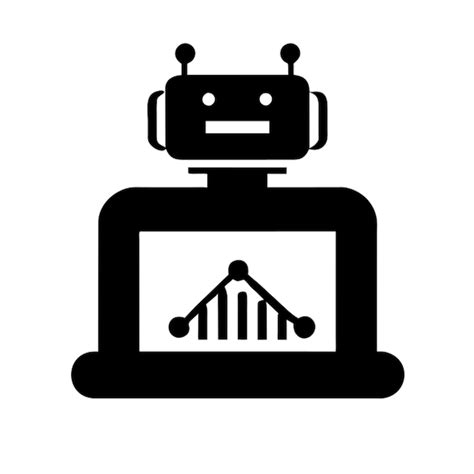 Robot Machine Learning Pictogram Premium Ai Generated Vector