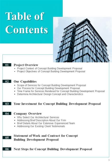 Concept Building Development Proposal Report Sample Example Document