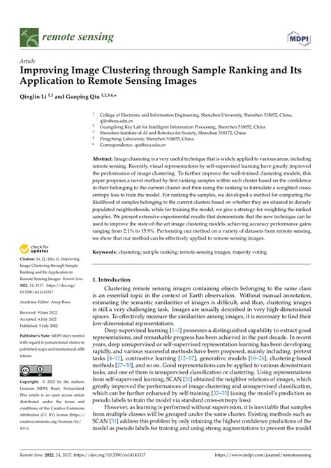 Pdf Improving Image Clustering Through Sample Ranking And Its