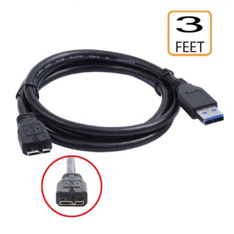 3ft USB Data Cable Cord For WD Elements 2TB Portable Hard Drive ...