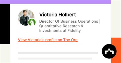 Victoria Holbert Director Of Business Operations Quantitative