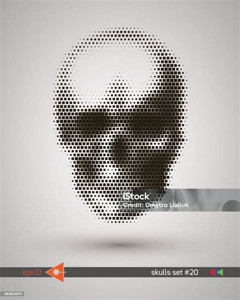 하프톤 두개골 선 사각형 사각형 원 거품 디자인 요소입니다 초대 파티입니다 빌보드 전단지입니다 뮤지컬 포스터입니다 두개골에 대한 스톡 벡터 아트 및 기타 이미지 Istock