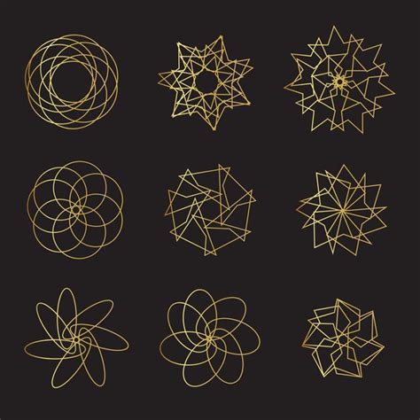 Premium Vector Elegant Gold Circle Patterns Premium Vector Elegant Gold Circle Patterns