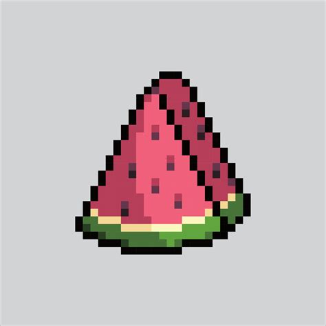 Pixel Art Illustration Watermelon Pixelated Watermelon Slice Of Summer Watermelon Icon