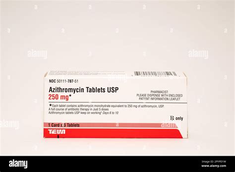 An Image Of A Package Of Azithromycin Monohydrate Tablets An Antibiotic Therapy Medicine For