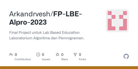 Github Arkandrvesh Fp Lbe Alpro Final Project Untuk Lab Based