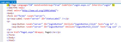 Aspnet ページをちゃんとオブジェクト指向的に使ってログインが必要なページを作る例 Aspnet の仕組み Aspnet 入門