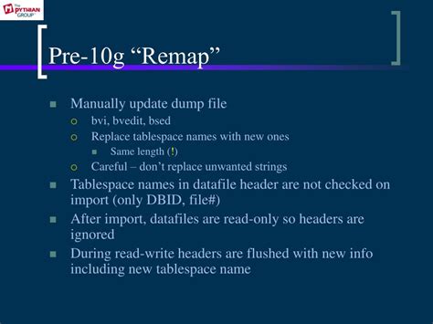 Ppt Refreshing Test Databases Using O Racle Transportable Tablespaces And Checkpoints