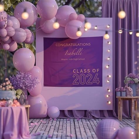 Custom Graduation Party Backdrop Class Of 2024 High School Graduation College Graduation
