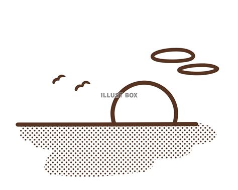 無料イラスト 夕暮れ 線画イラスト