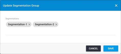 Edit Segmentation Group Trasix Knowledge Base