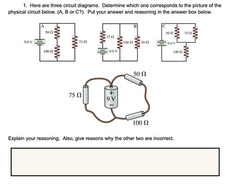 Solved Here Are Three Circuit Diagrams Determine Which Chegg Com