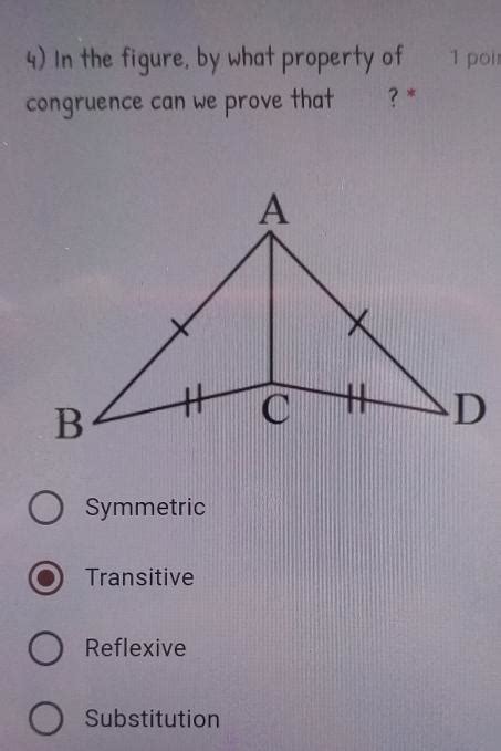 4 In The Figure By What Property Of 1 Poil Congruence Can We Prove That D Symmetric