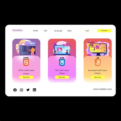 Webdev Educational Website Ui Design On Behance